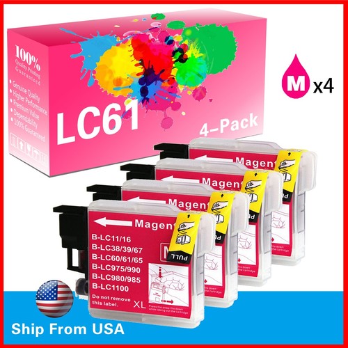 (4PK,Magenta) LC61 Ink Cartridge LC61M LC-61 for MFC-J410W Printer | eBay