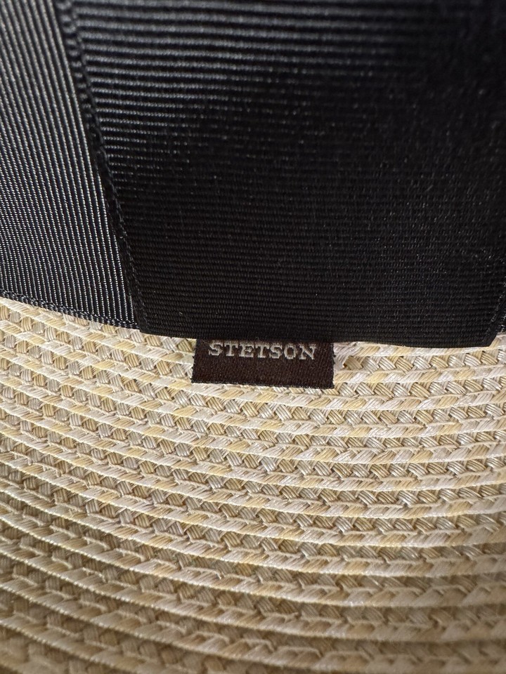 Stetson Straw Fedora Hat Wicker Panama 7 1/2 | eBay