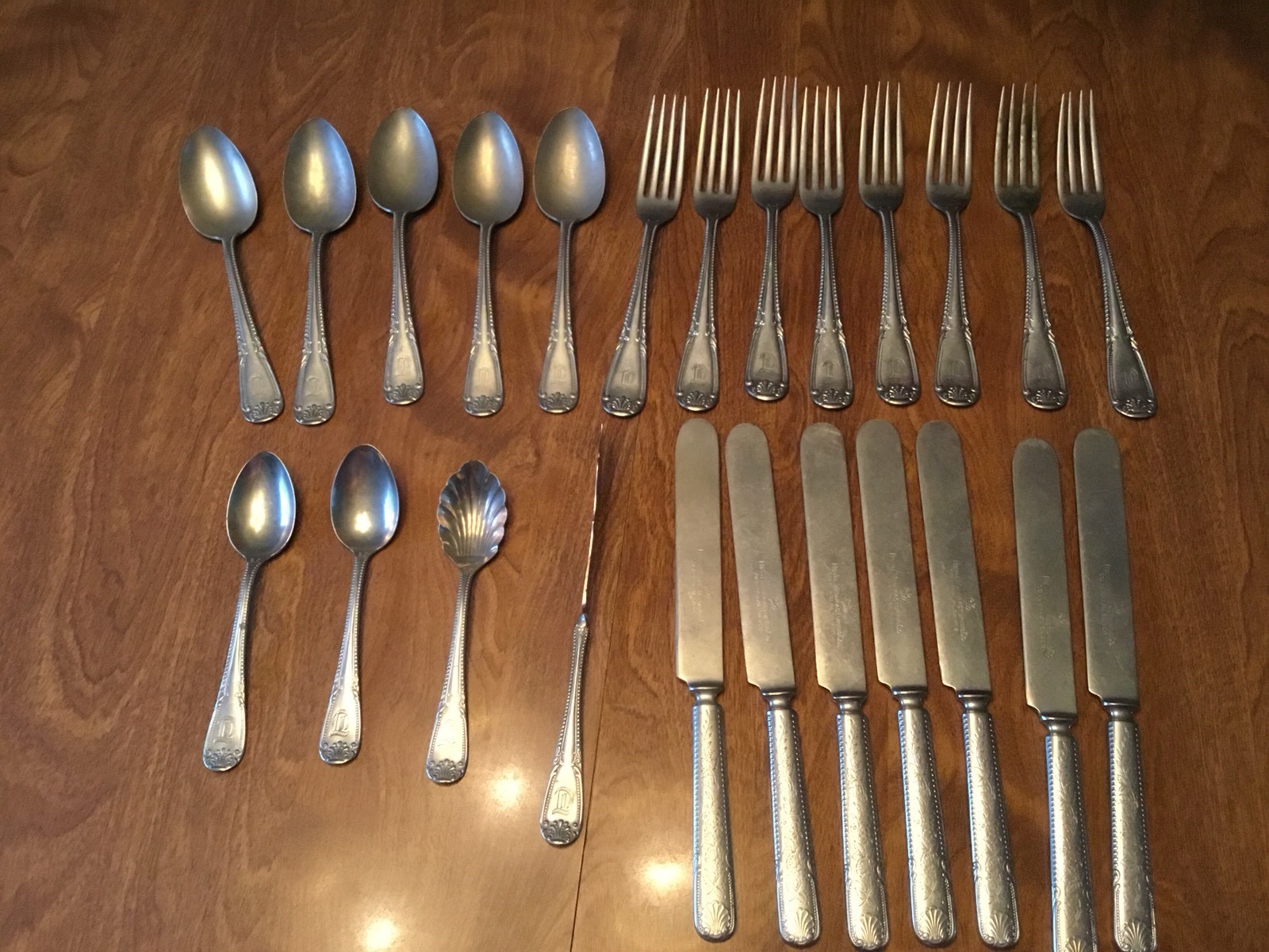 24 Pieces Of Vintage Brazil Silver Flatware Monogrammed T | eBay