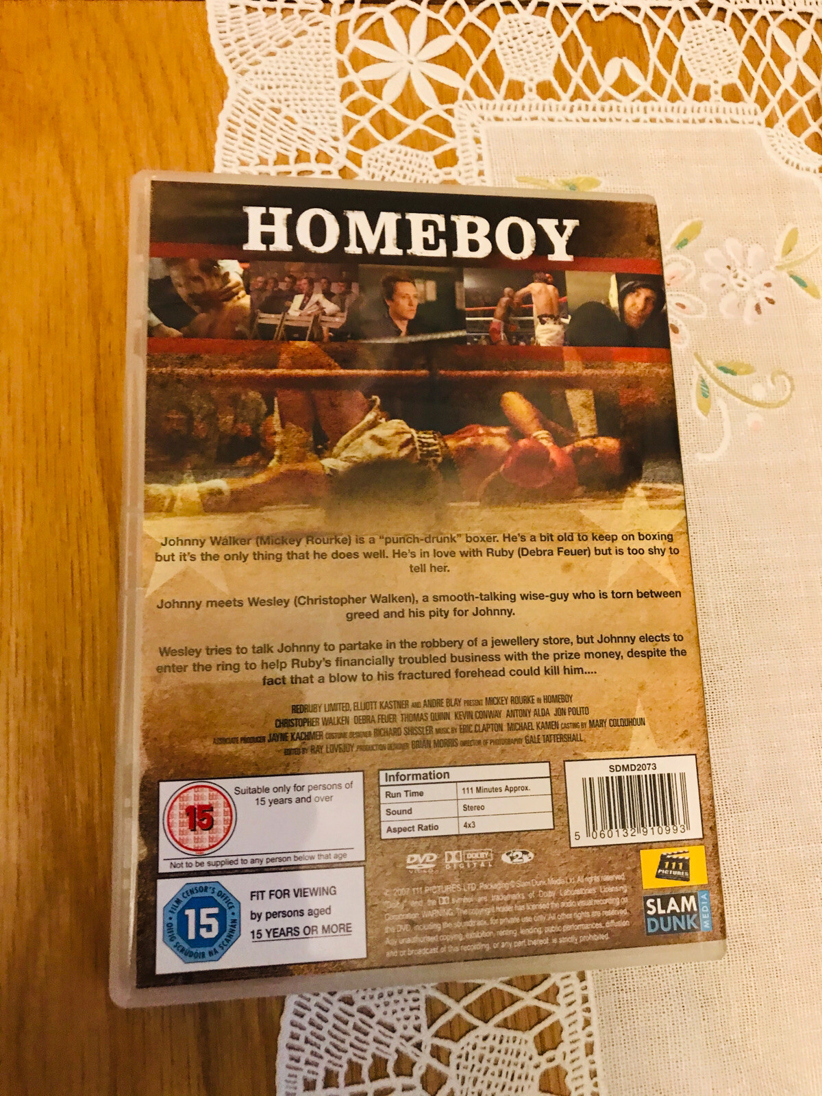 Homeboy DVD 1988 Boxing Drama Film Movie w/ Mickey Rourke + Christopher ...