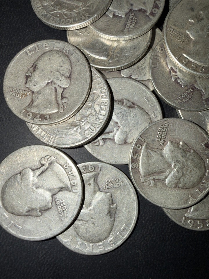 Washington Quarters, 90% Silver 1932 - 1964, Circulated, Choose # of ...