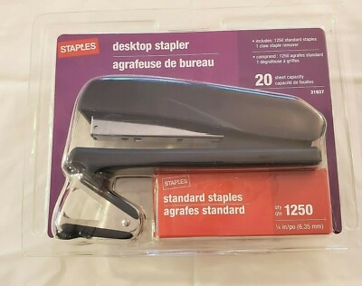 Staples Combo Pack Desktop Stapler, with 1250 Staples and Staple ...