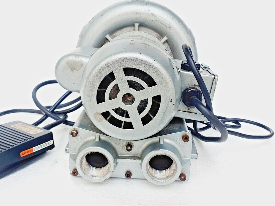 GAST R1102K-01 Regenerative Blower with Foot Switch, 1/8 HP, 115/230 ...
