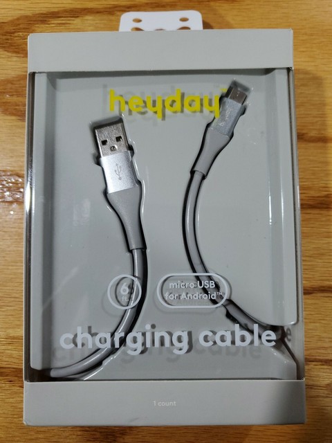 Heyday Micro USB Charging Cable Cord for Android 6ft Gray for sale ...