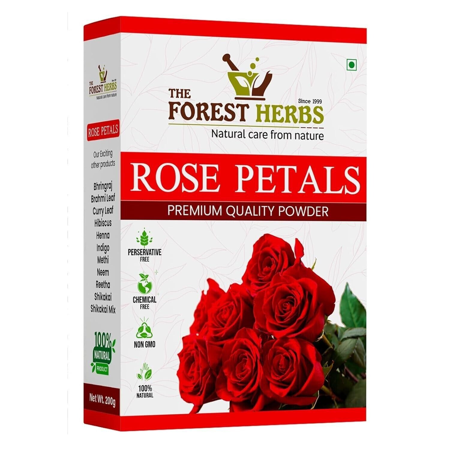 Natural Pure Rose Petals Powder For Soft,Glowing & Shiny, Deep ...