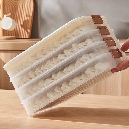 Multi-layer Dumpling Storage Box with Lid Kitchen Refrigerator Food ...