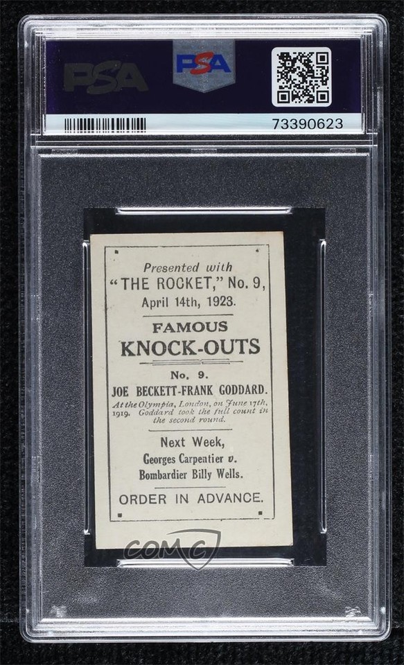 1923 Famous Knock-Outs Joe Beckett vs Frank Goddard #9 PSA 5 | eBay