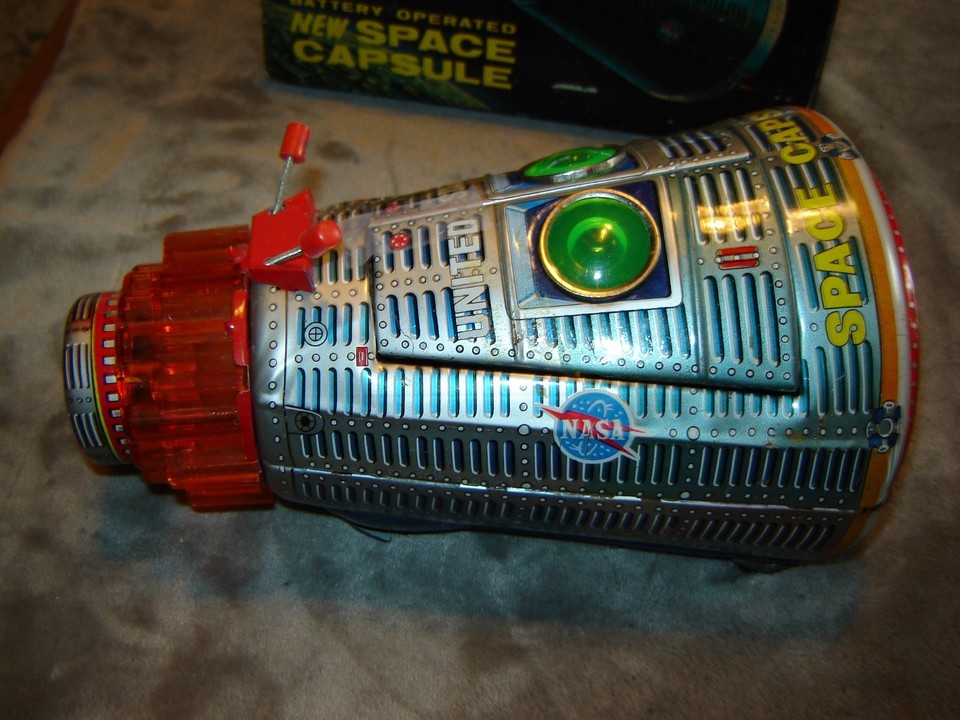 Vintage 1960s S.H Horikawa Japan New Space Capsule Battery Op w/box ...