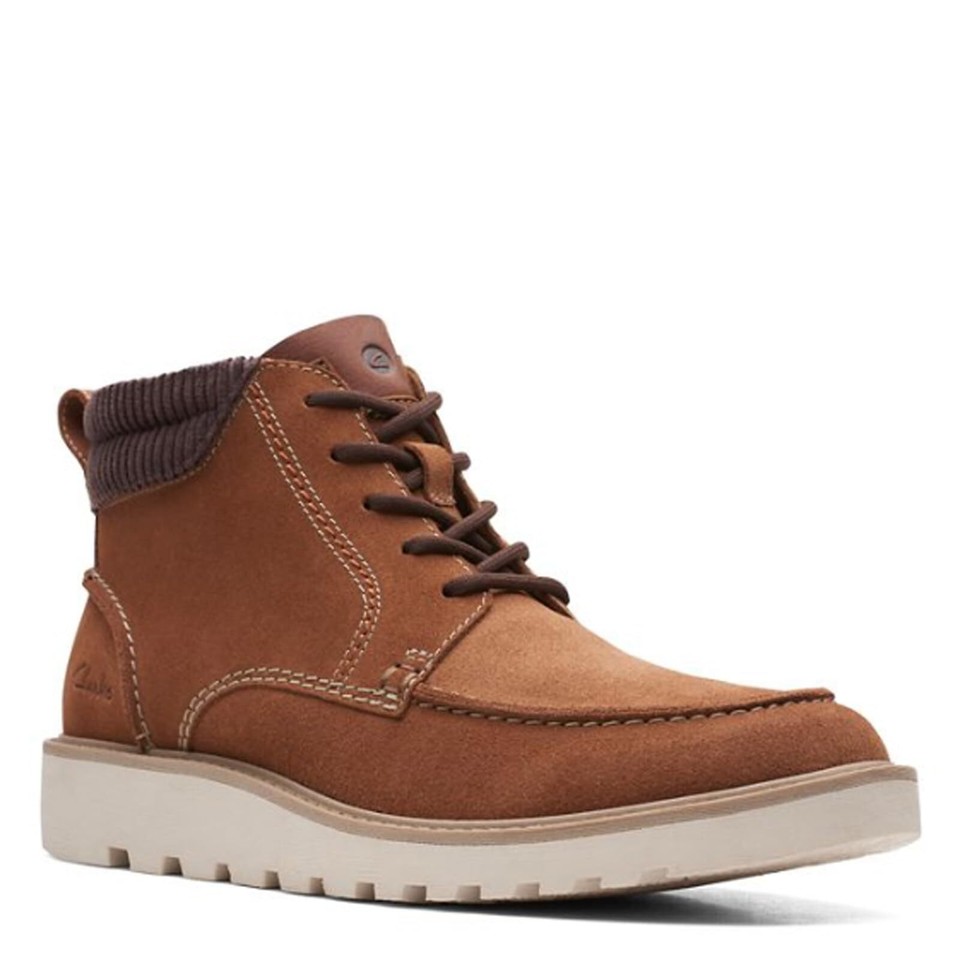 Clarks Men's Barnes Mid Oxford Boot, Cola Suede, Size 11M us | eBay