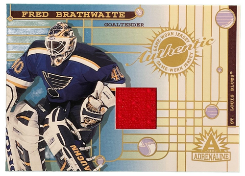 2001-02 Adrenaline - Patch ! Fred Brathwaite | eBay