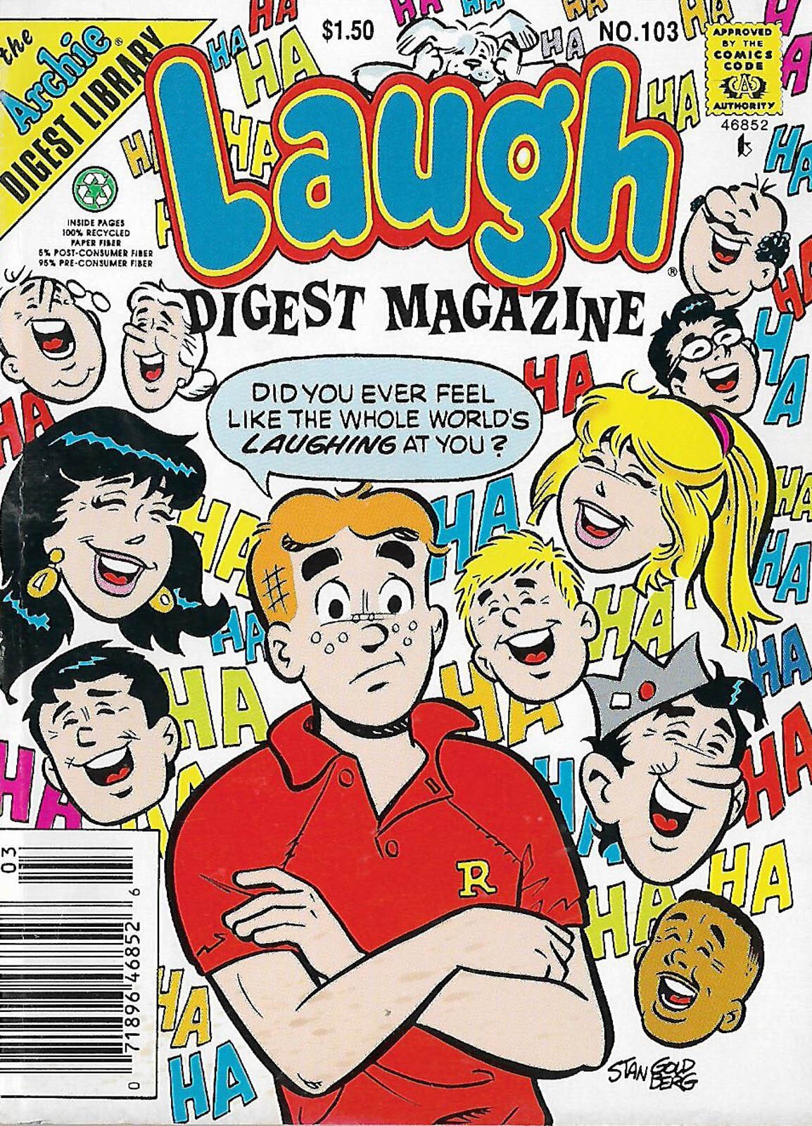 Archie Laugh Digest Comic Magazine No. 103 October 1992 | eBay