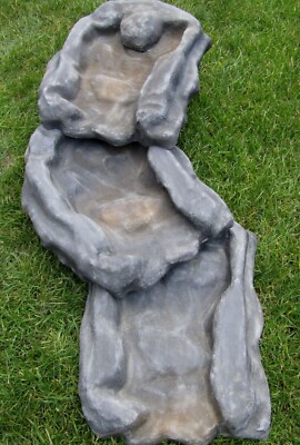 Garden Pond Waterfall Fibreglass sections Slate effect 19 overlapping ...