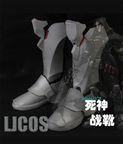 Overwatch Game Reaper Cosplay Costumes Shoes & Leg Armor EVA Props Set ...