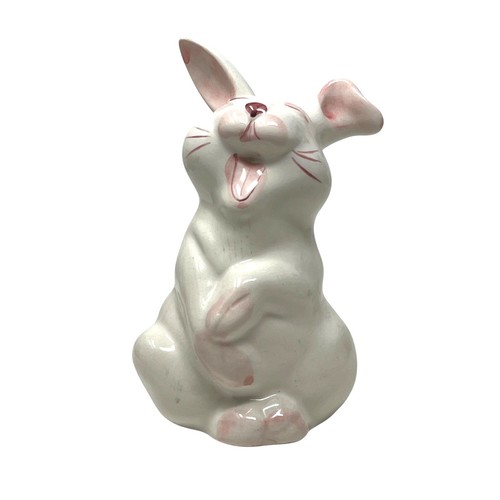 Vintage Neuwirth Happy Laughing White Rabbit Bunny Ceramic Figure 7 ...