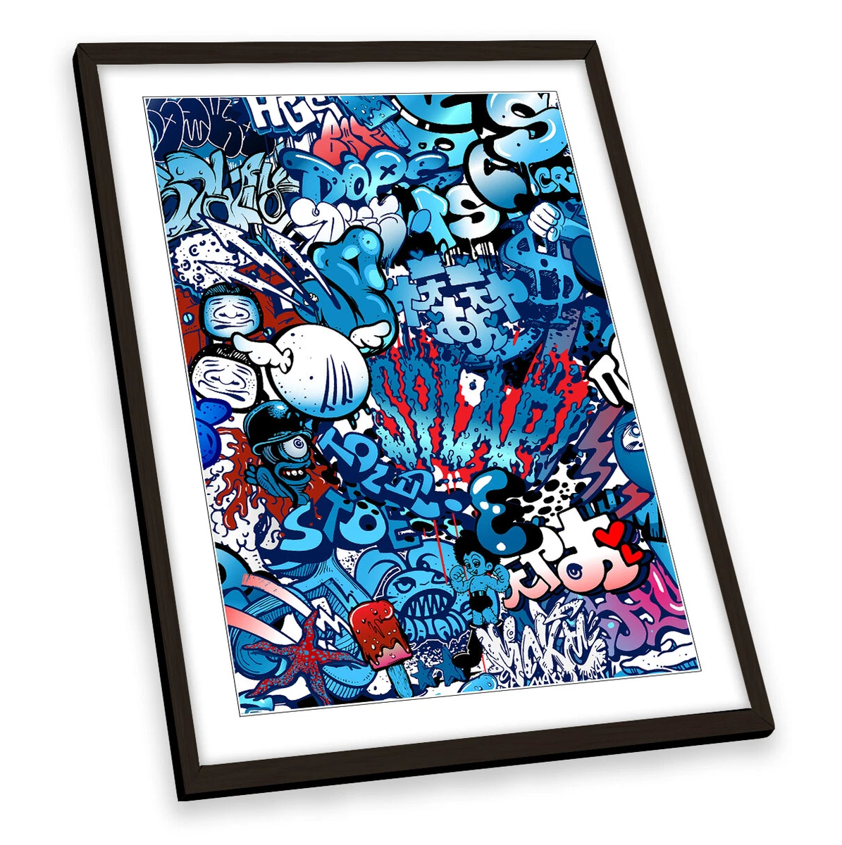 Cool Graffiti Characters On Paper
