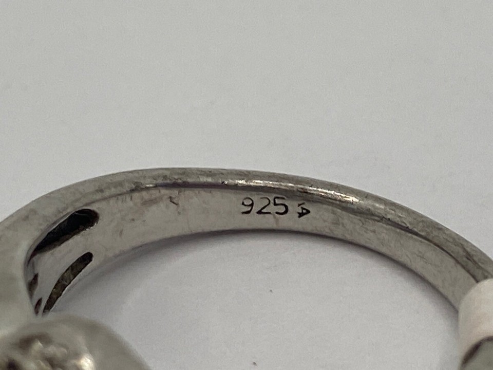 S925 Sterling Silver Diamond Swirl Ring Size 6.75 4.3 Grams (TDW018645) | eBay