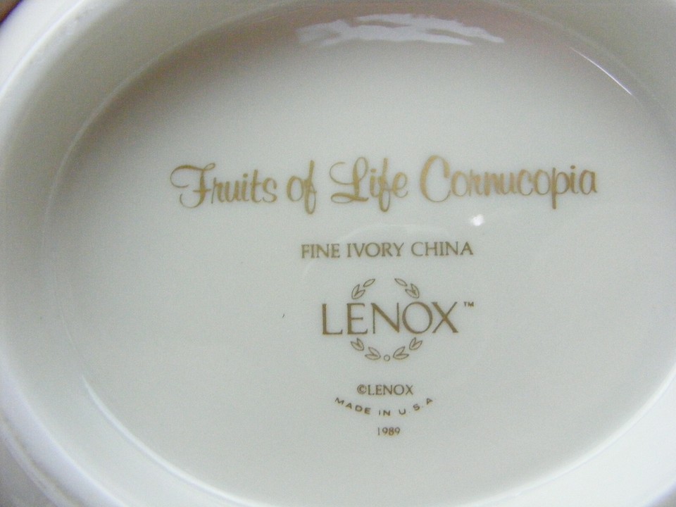 Vintage China by Lenox Fruits of Life Large Cornucopia | eBay