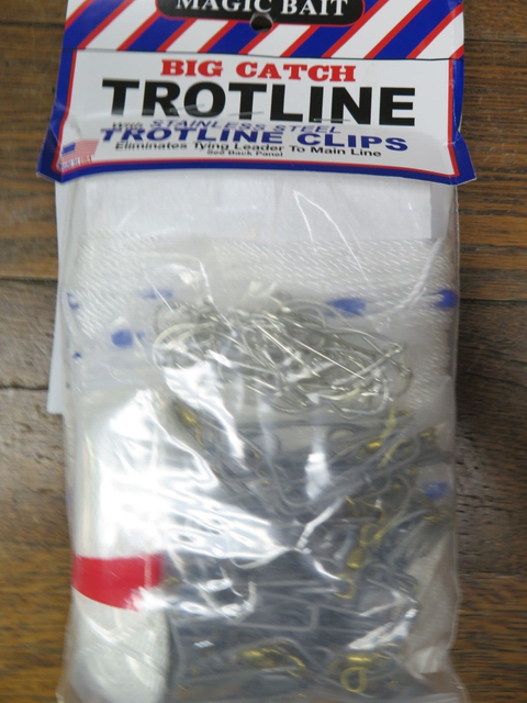 Magic Bait 77bctl Big Catch Trotline 150' 25 SS Swivels Clips for sale ...