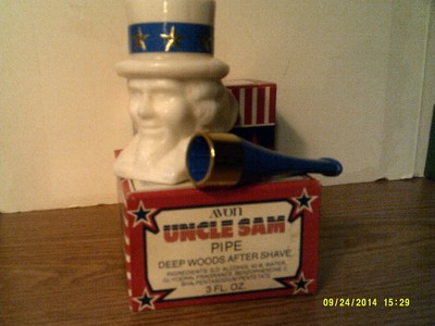 VTG 1975 Avon UNCLE SAM PIPE DEEP WOODS AFTER SHAVE-NEW IN BOX-FREE ...