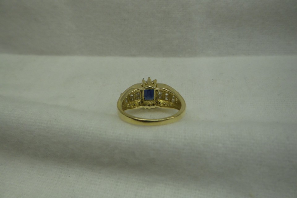 Estate 1960's14kt Cocktail Ring, Genuine 1.50cts. Sapphire, Natural ...
