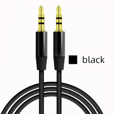 3.5mm Black AUX Cable Cord For Headphones Stereo Audio iPod Car | eBay