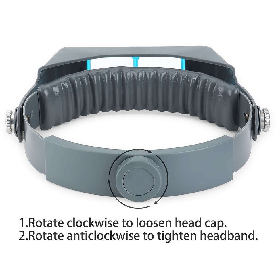 Head Headband Magnifier Reading Jewelry Visor Opitcal Glass Magnifier W ...