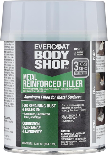 105013 Metal Reinforced Filler for Repairing Rust and Holes in Aluminum ...