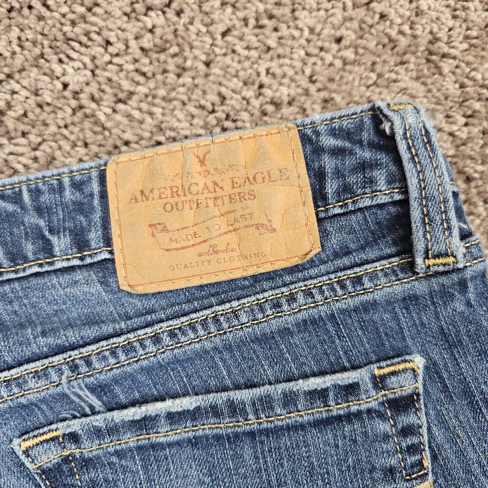 American Eagle Jeans Women 10 Bootcut Low Rise Medium Wash Stretch Hipster 30x32 | eBay