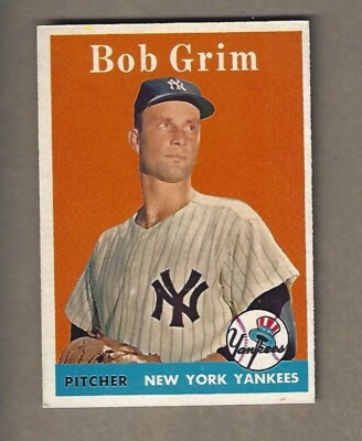 1958 TOPPS BOB GRIM # 224 NEAR MINT | eBay