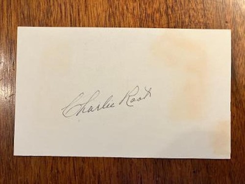 EXCEPTIONALLY RARE VINTAGE 3x5 CARD BY CUB CHARLIE ROOT BABE RUTH ...