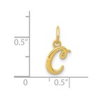 14k Yellow Gold Initial Letter C Charm Pendant 0.63 Inch | eBay