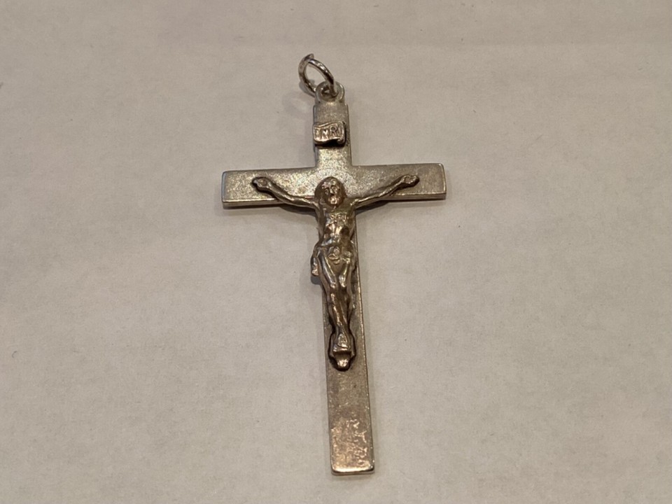 AUTHENTIC SIGNED STERLING SILVER CRUCIFIX CROSS PENDANT MUST SEE NR | eBay