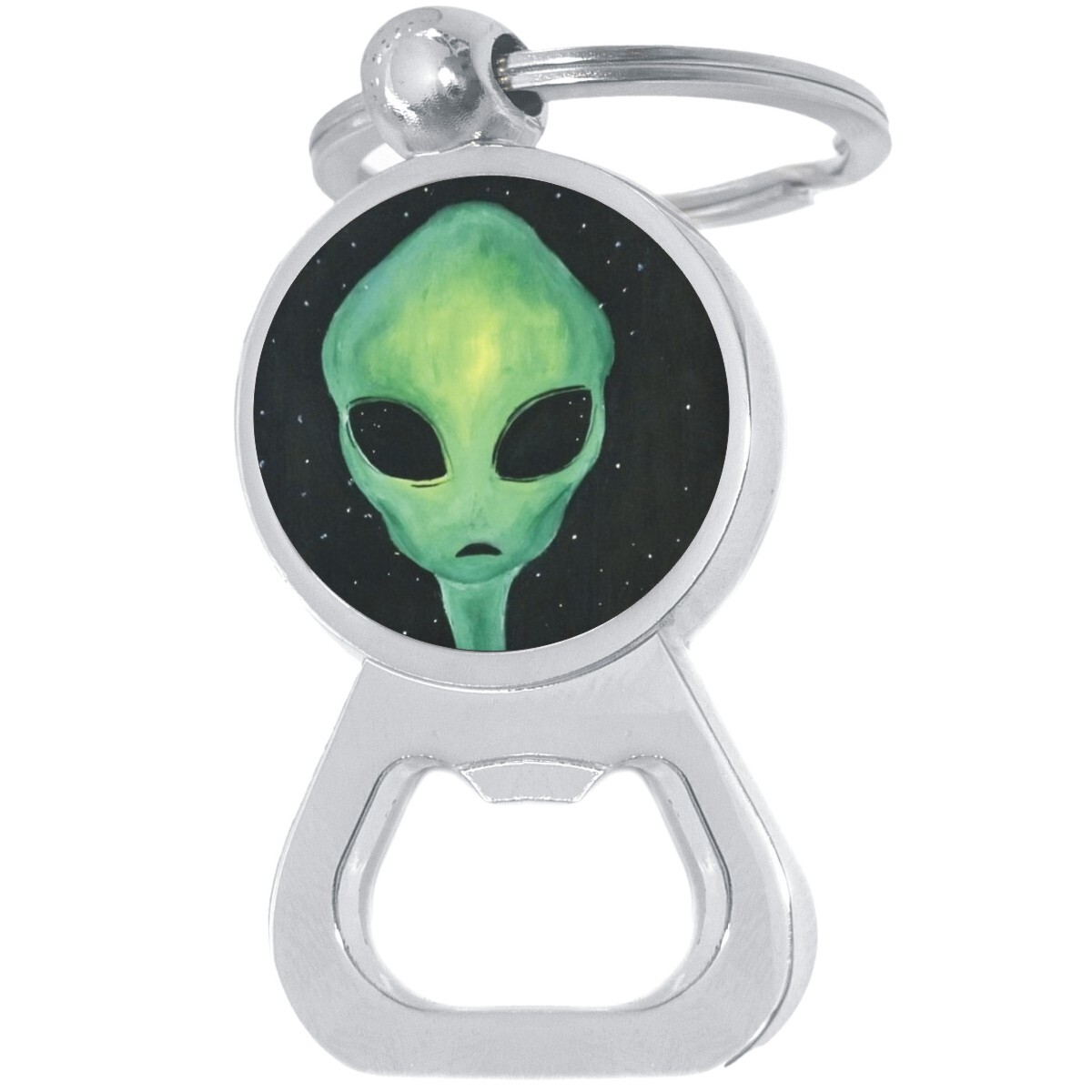 Alien Bottle Opener Keychain - Metal Beer Bar Tool Key Ring | eBay