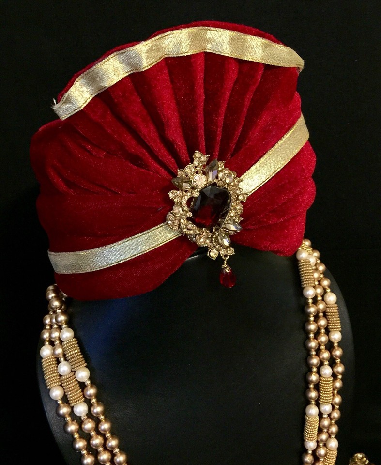 Groom Sherwaani Safa Kulla Maroon Brooch Groom Turban Pin Sikh Pagri ...