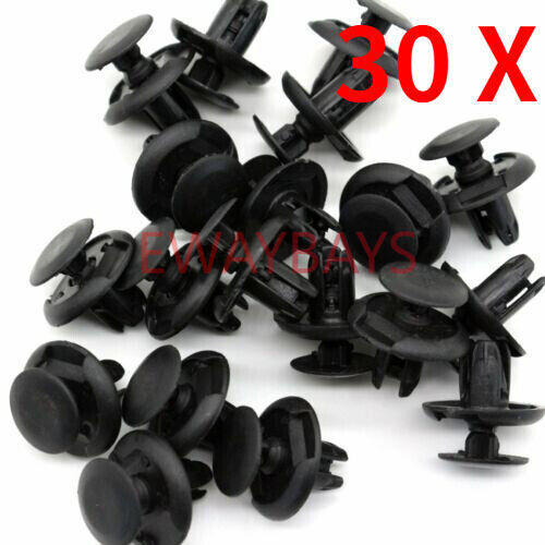 30 Pcs Push-Type Bumper Fender Trim Clips Nylon Retainer Rivet For ...