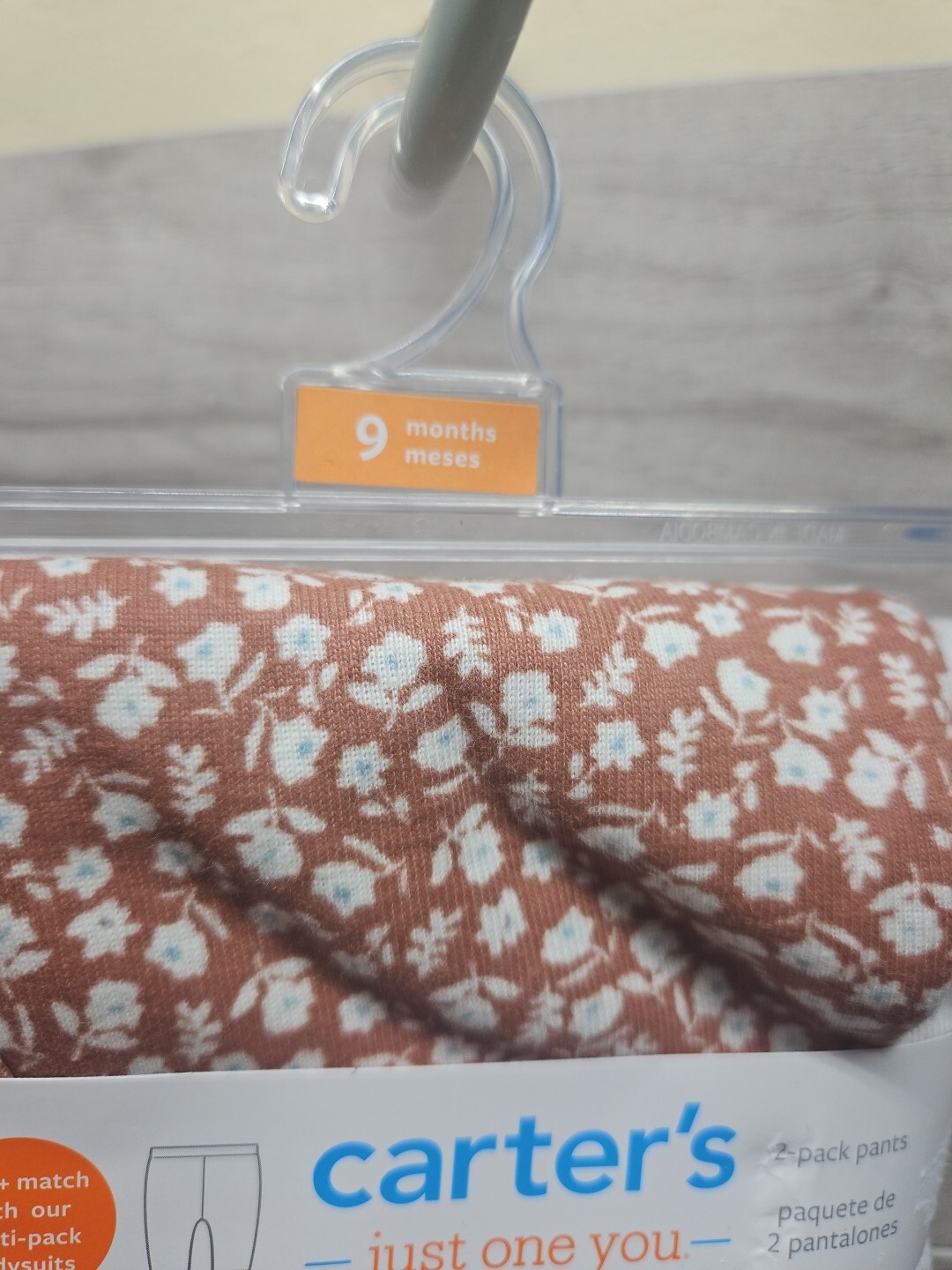 Carter's Just One You Baby Size 9 Months 2 Pack Pants NEW