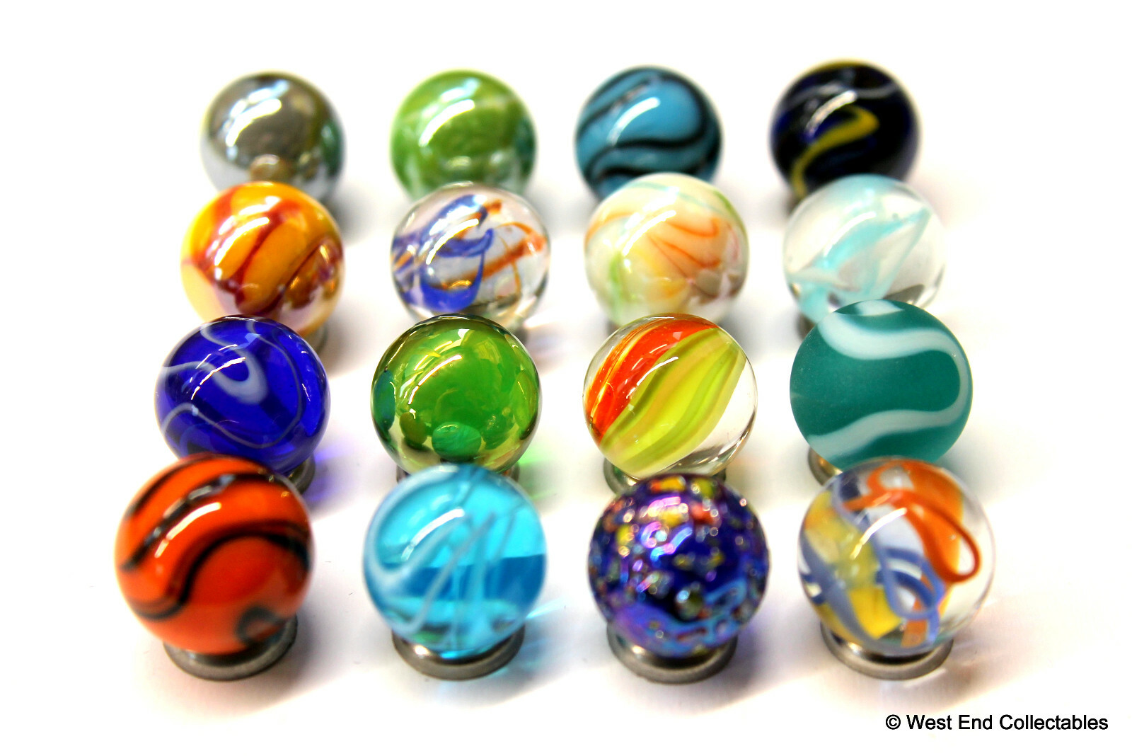 Glass Marbles by Vacor De Mexico Collectors Box Set of 16 x 16mm Mega ...