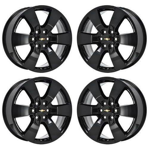 20" CHEVROLET TRAVERSE GLOSS BLACK WHEELS RIMS FACTORY OEM 5406 2009 ...