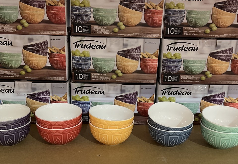 Set Of 10 Trudeau Porcelain Bowls 4.5 in. Multicolor NEW | eBay