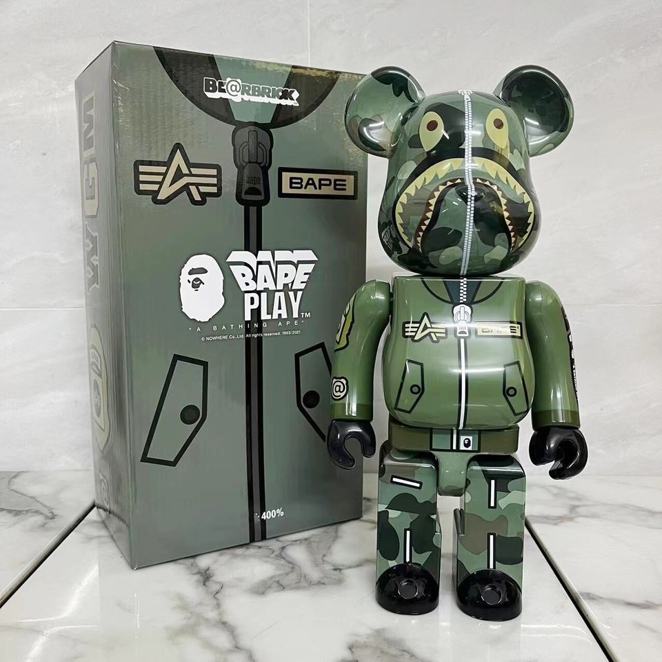 400% Bearbrick A BATHING APE Shark Series Action Figure Art Toy ...