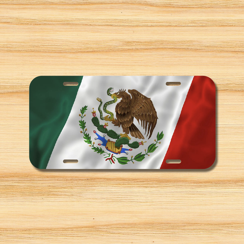 Mexico Flag Vehicle License Plate Auto Car Mexican Mexicanos Oaxaca NEW ...