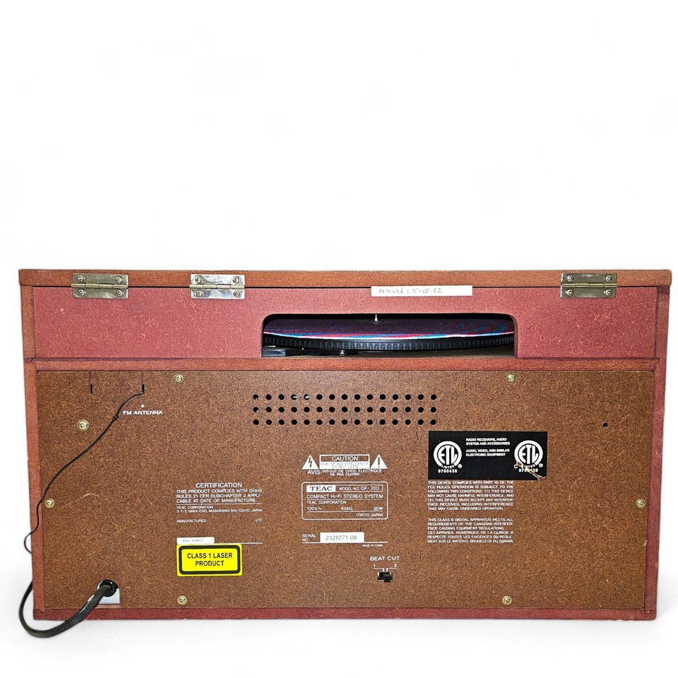 TEAC GF-300 Nostalgia Record Player Cassette CD Powers On Repair Parts ...