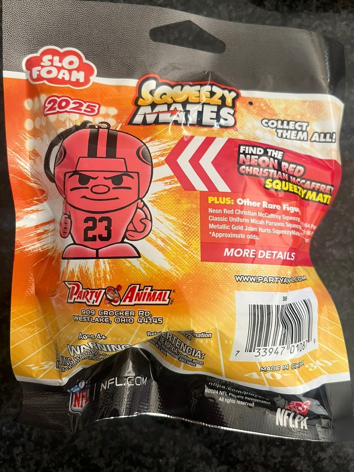 NFL 2025 Series 7 Squeezy Mates 6 Pack Lot Blind Bags Collectible ...