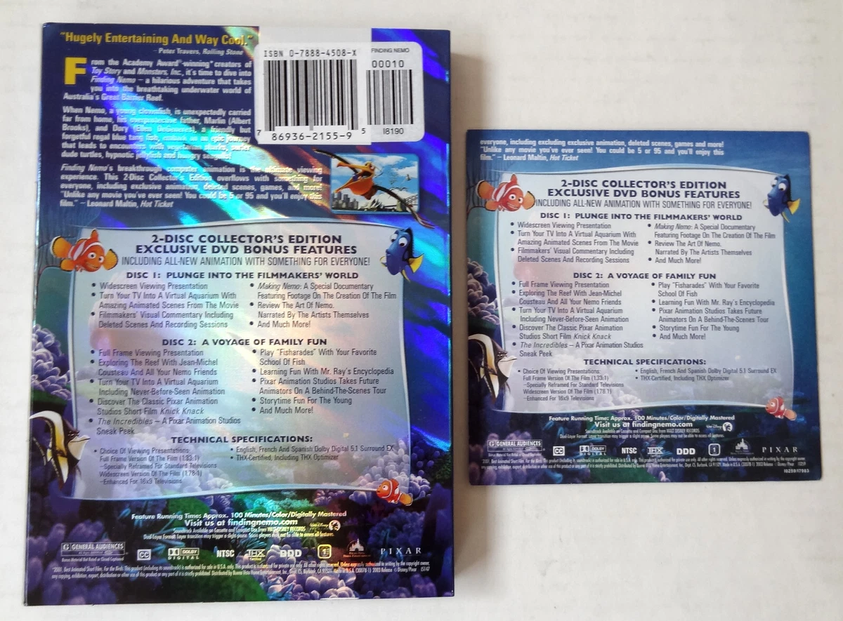Finding Nemo Dvd 2003 Ebay