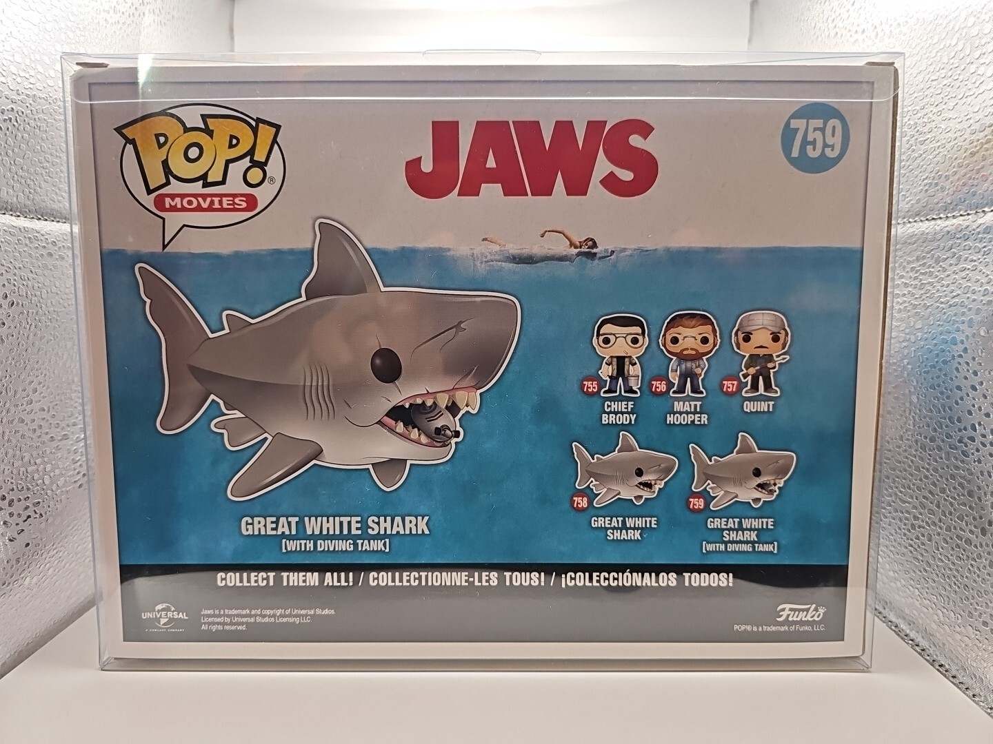 Funko Pop! Vinyl Super 6": Jaws - Great White Shark with diving tank (6 ...