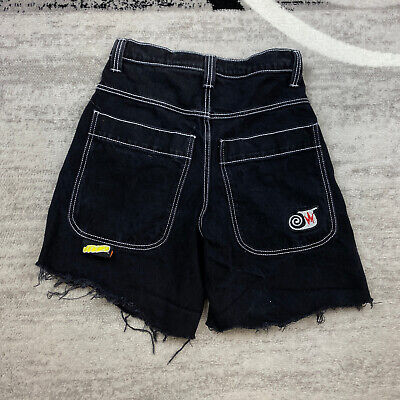 Vintage JNCO Jean Shorts 30 Black Twin Cannon Y2K Wide Rap Vintage JNCO Jean Shorts 30 Black Twin Cannon Y2K Wide Rap