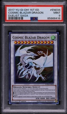PSA 9 Mint - Cosmic Blazar Dragon DUSA-EN034 1st Edition Ultra Rare YuGiOh | eBay