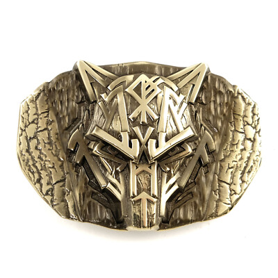 Runic Wolf german silver belt buckle, Scandinavian Old Norse Celtic ...