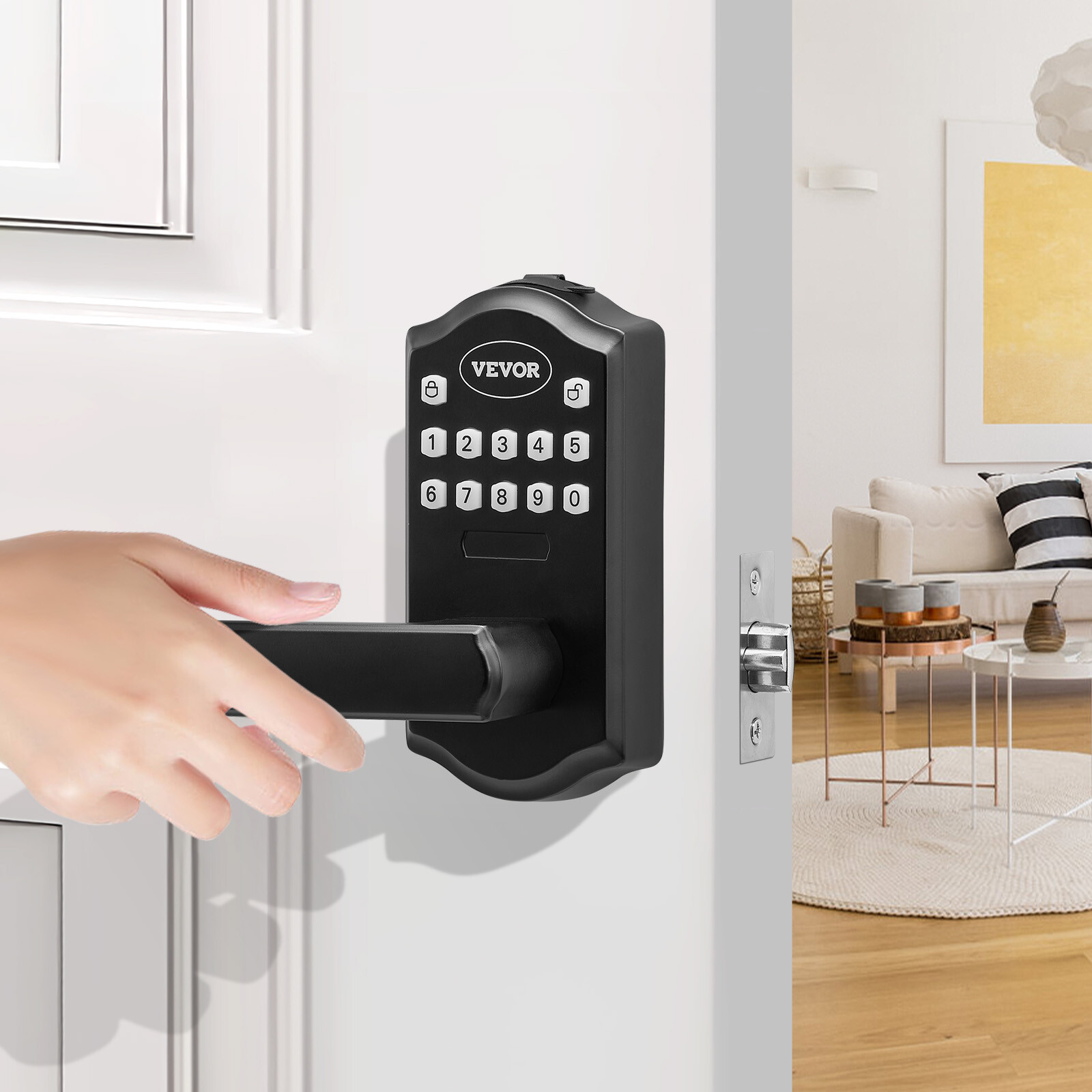 VEVOR Keyless Entry Door Lock Combination Door Lock Electronic Keypad ...
