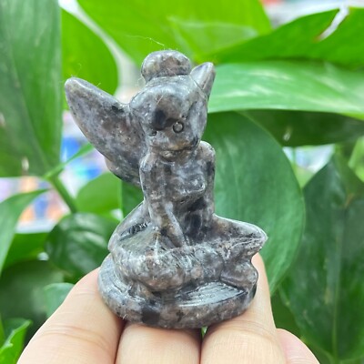 1pc Yooperlite/Natural flame stone Flower fairy carved Quartz Crystal ...